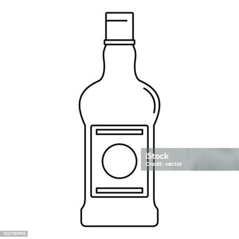 啤酒瓶圖示 輪廓樣式向量圖形及更多琴酒圖片 琴酒 卡通 圖示 Istock