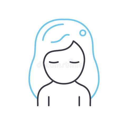 Thinking Line Icon Outline Symbol Vector Illustration Concept Sign Stock Vector