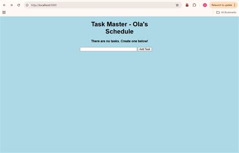 Crud App With Flask Task Scheduler Olas Website