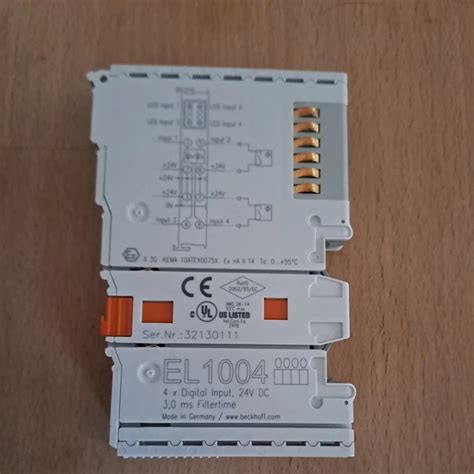 beckhoff el1004 ethercat klemme 4 kanal digital eingang 24 v dc 3 ms eur 8 00 picclick de