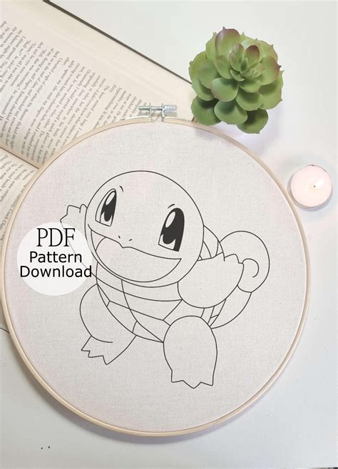 Squirtle Embroidery Pattern Pokemon Embroidery Pattern Japanese