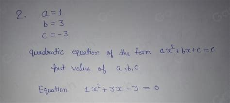 Solved ACTIVITY WHAT S MY EQUATION INSTRUCTIONS Write The Standard Quadratic Equation Ax