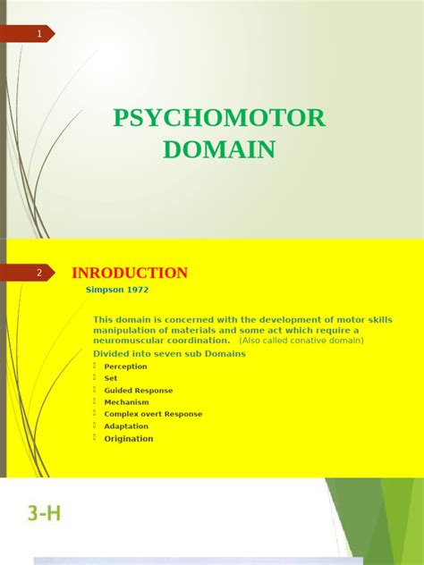 Psychomotor Domain Pdf