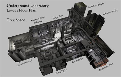Underground Laboratory Level 1 Underground Scifi Interior