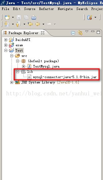 【myeclipse】myeclipse中如何导入mysql Connector Java 518 Binjar包 Csdn博客