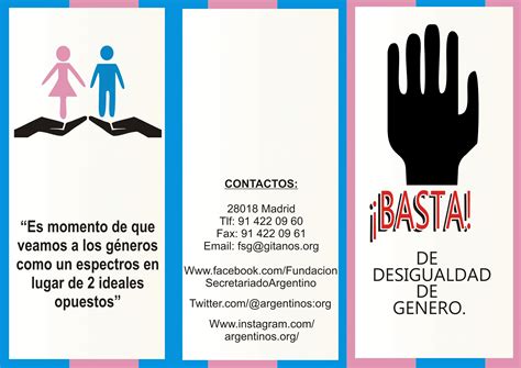 Folleto Folletos Ejemplos De Folletos Equidad De Genero