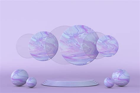 파스텔 바이올렛 배경에 3d 최소한의 기하학적 모양 빈 대리석 보라색 연단 0명에 대한 스톡 사진 및 기타 이미지 0명 3