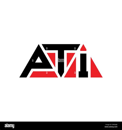 Pti Triangle Letter Logo Design With Triangle Shape Pti Triangle Logo