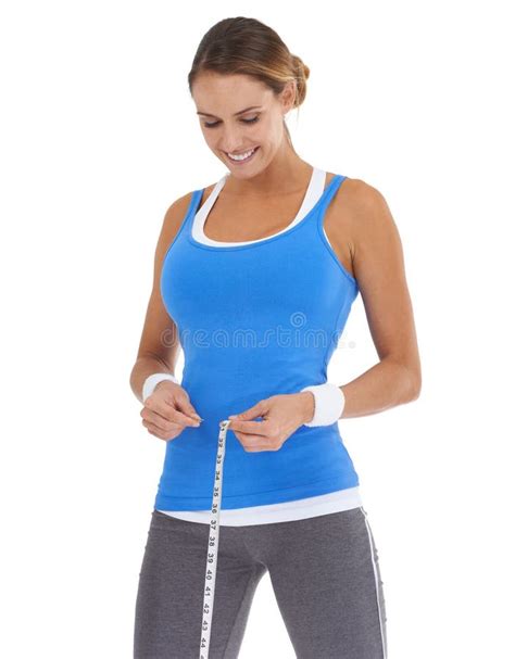 Woman Stomach And Measure Tape For Fitness Weight Loss And Health