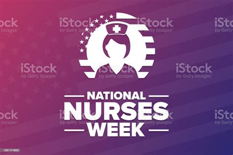 전국 간호사 주간 휴일 개념입니다 텍스트 비문이 있는 배경 배너 카드 포스터용 템플릿입니다 벡터 Eps10 그림입니다 간호사에 대한 스톡 벡터 아트 및 기타 이미지 Istock
