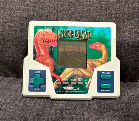 1988 Tiger Classic Games Raptor Island Electronic Handheld Lcd Game