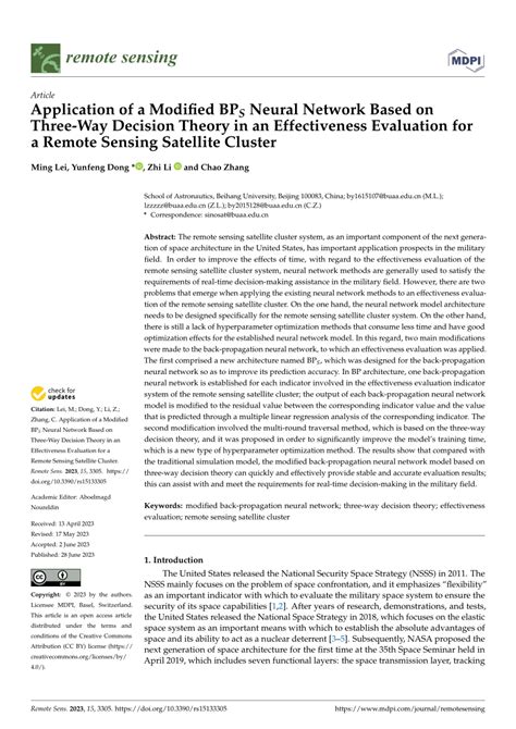 Pdf Application Of A Modified Bps Neural Network Based On Three Way Decision Theory In An