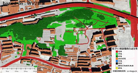 基于0 5米worldview2卫星影像自动提取的土地利用分类图