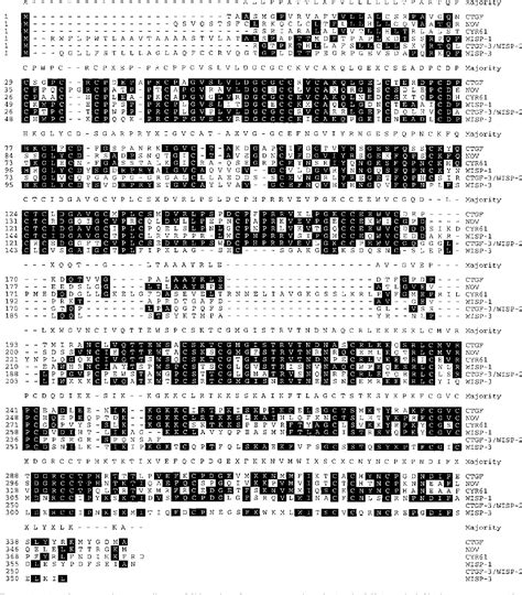 Table 1 From The Connective Tissue Growth Factorcysteine Rich 61