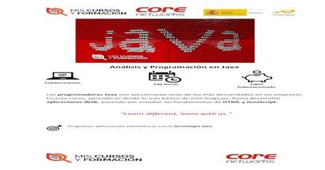 Análisis Y Programación En Java Core Networks · 2018 06 19 · Los