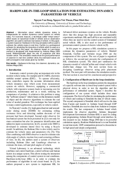 pdf hardware in the loop simulation for estimating dynamics