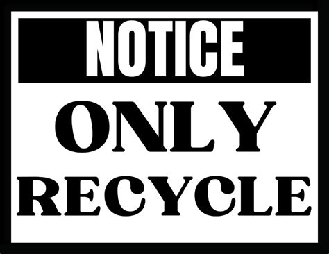 Free Printable Recycle Sign Templates Pdf Trash Can