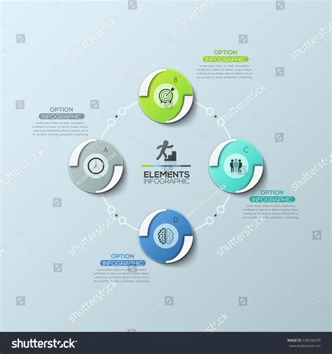 Circular Diagram 4 Equal Round Elements Stock Vector Royalty Free 539256379 Shutterstock