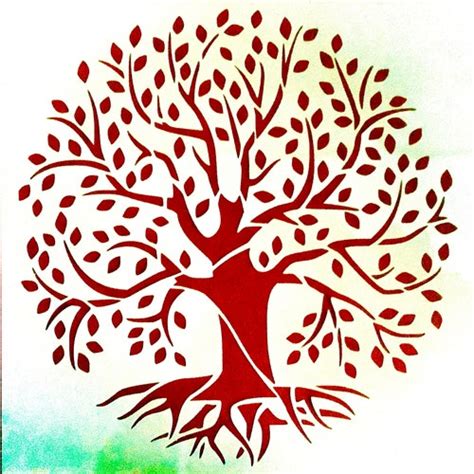 Tree Of Life Stencil Mylar Reusable Chose Your Size For Etsy