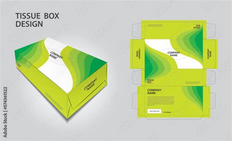 Tissue Box Packaging Design On Geometric Background Box Mockup 3d Box