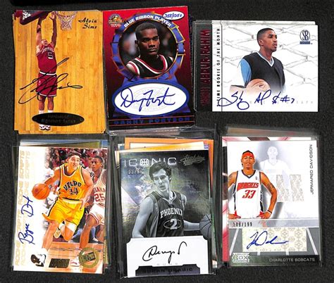 Lot Detail Lot Of 75 Basketball Autograph Cards