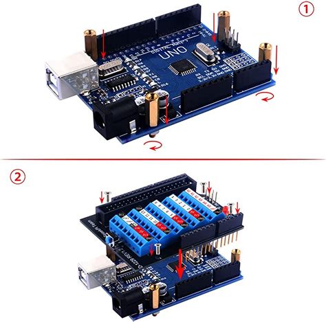 geeekpi arduino screw terminal hat pour arduino uno gpio screw terminal block breakout module