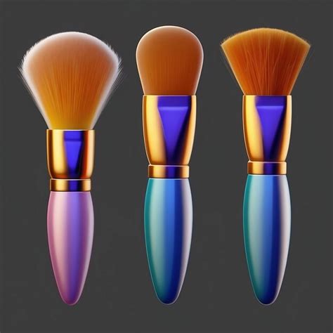 3d Realistic Makeup Brush Vector Illustration Premium Ai Generated Image
