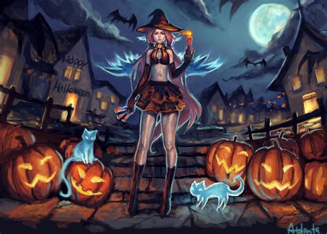 Halloween Anime Girls Wallpapers Wallpaper Cave