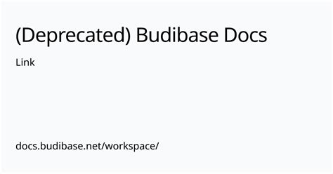Link Deprecated Budibase Docs