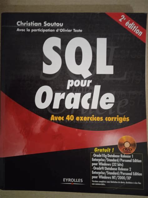 Sql Por Oracle Avec 40 Exercices Corriges Vinted