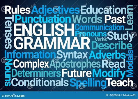 English Grammar Word Cloud Stock Illustration Illustration Of Reading
