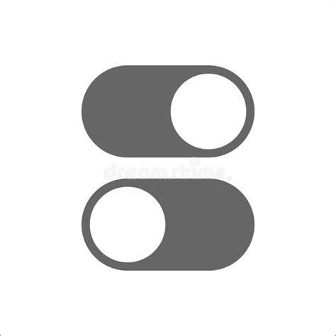 Toggle Switch Vector Icon On And Off Position Simple Icons Modern Minimal Flat Design Style