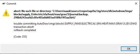 Tortoisehg Mercurial Corruption No Such File Or Directory Stack