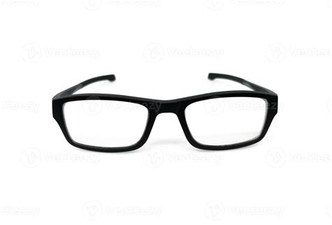 Stylish Black Glasses Isolated On White Background Single Frame