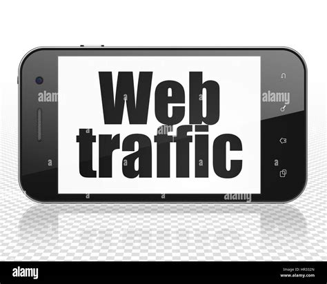 Web Development Concept Smartphone With Web Traffic On Display Stock Photo Alamy