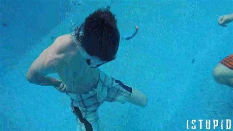 Underwater Tied Guy Nearly Drowns