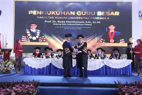 Universitas Pancasila Kukuhkan Prof Dr Reda Manthovani Sebagai Guru