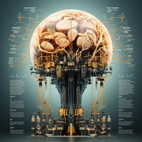 Premium Photo A Fantasy Digital Art Of Brain Circuit Concept Circuit Small Electric Lines Like