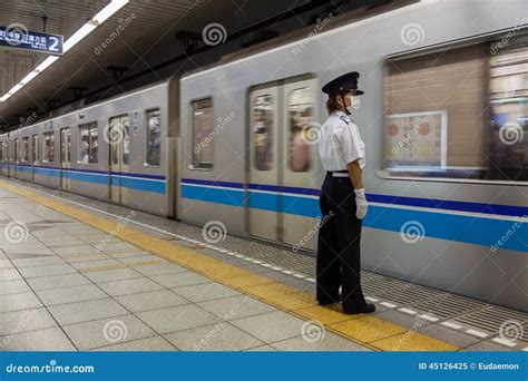 Tokyo Metro Security Guard Editorial Image Image Of Security 45126425