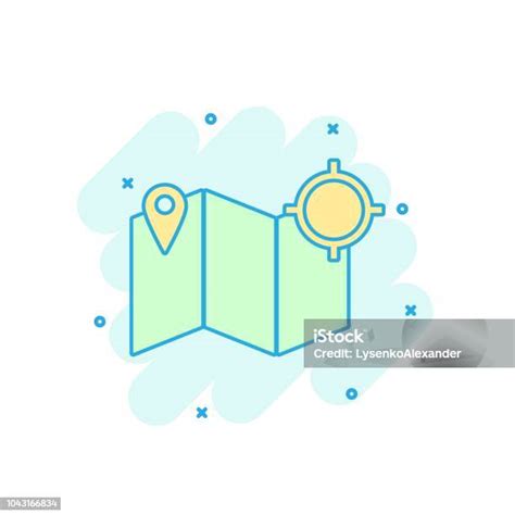 만화 만화 스타일에서 컬러 지도 핀 아이콘입니다 위치 Gps 그림 그림에 서명합니다 대상 시작 비즈니스 개념입니다 0명에 대한