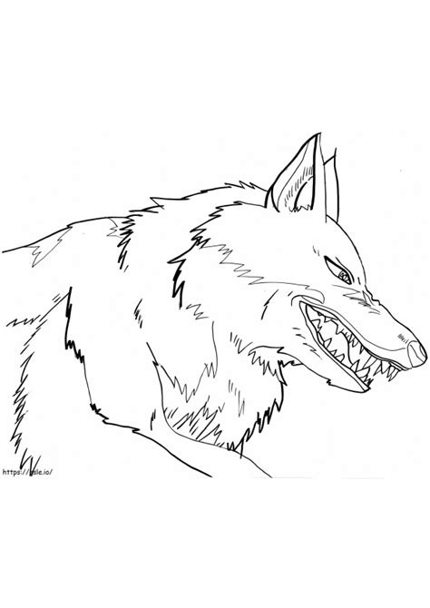 Lobo Em Princesa Mononoke Para Colorir