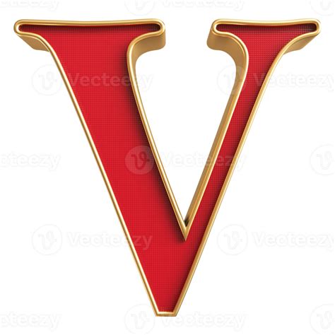 3d Font Letter V Uppercase 46644179 Png
