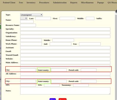 Duplicate Fields And Typo In Addr Book Issue Librehealthio Lh Ehr Github