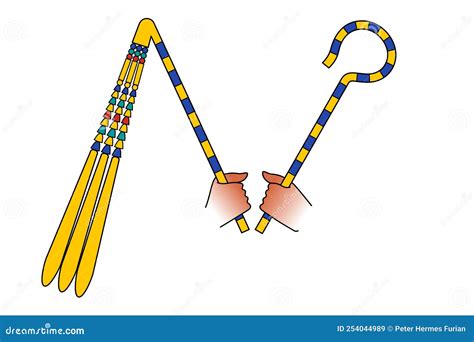 Crook And Flail Symbols Authority Insignia Of Pharaohs In Ancient