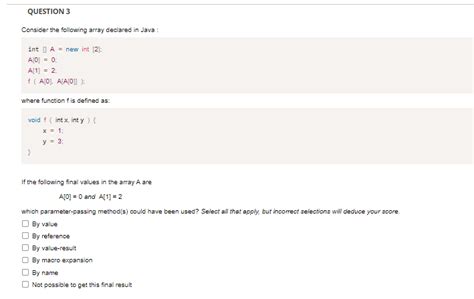Solved If The Following Final Values In The Array A Are Chegg