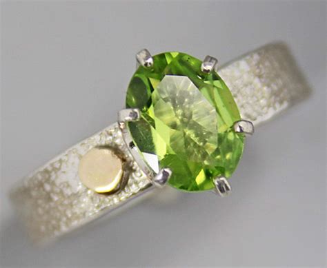 Jewelry Rings Statement Rings Genuine Peridot Ring Handmade