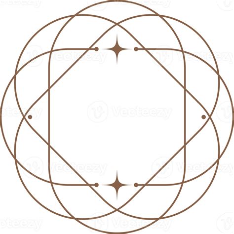 Aesthetic Frame Shape Outline Minimal Graphic Elements With Stars Abstract Boho Arch With