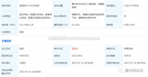 22亿元起，一线江景，经开区又有重磅地块出让用地城镇赣州