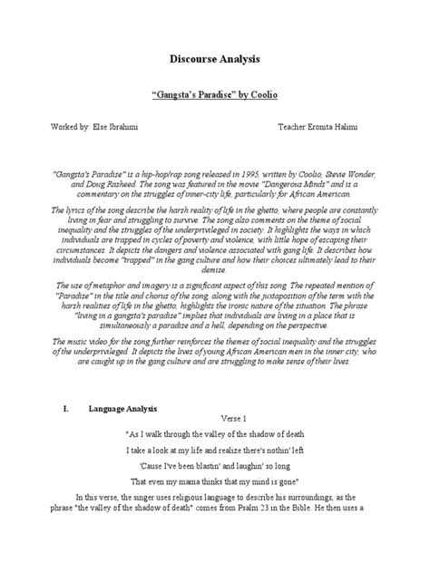 Discourse Analysis Pdf Ghetto