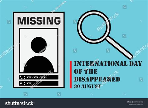 International Day Disappeared Vector Vector De Stock Libre De